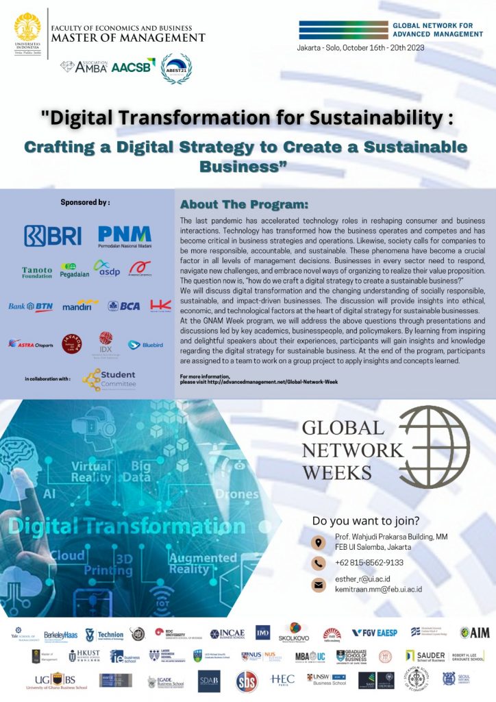 Global Network Week MM FEB UI October 2023 – Master of Management FEBUI